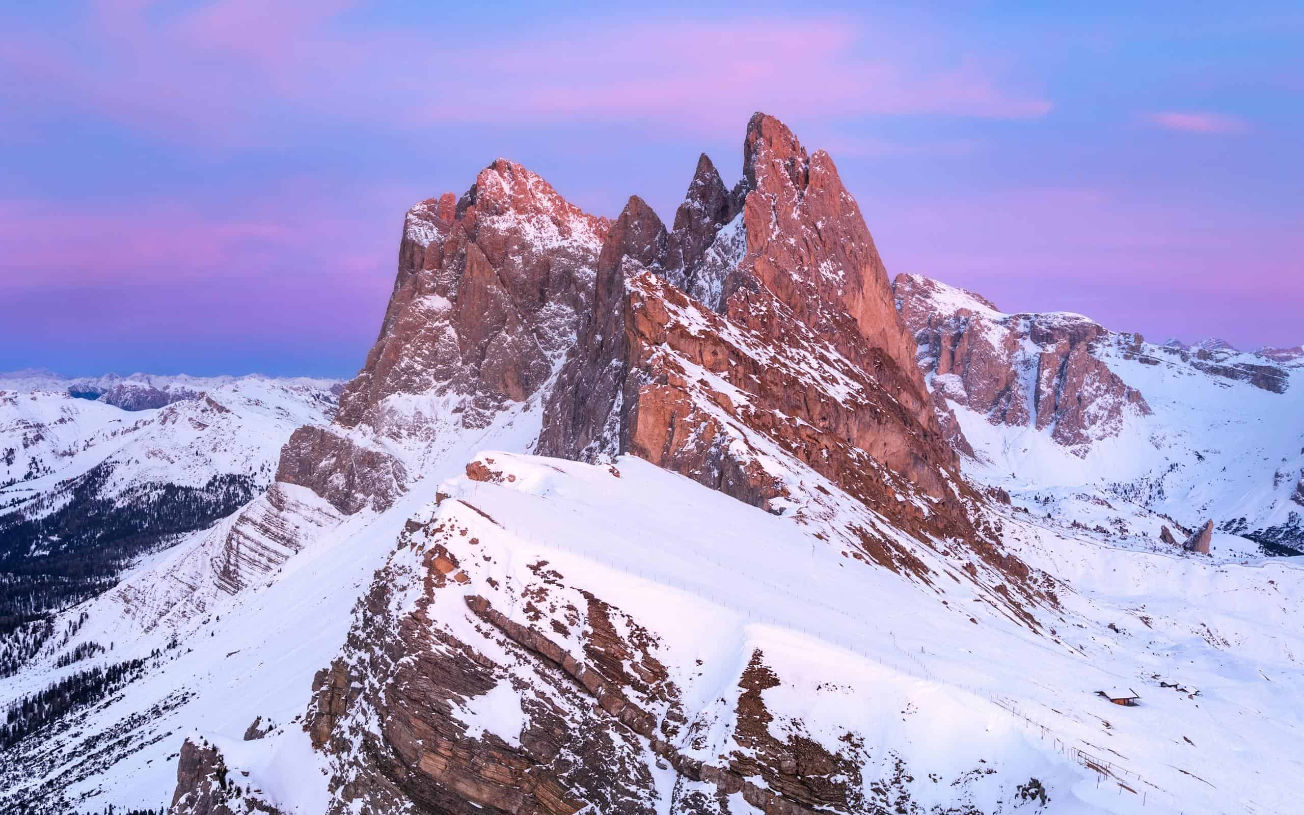 seceda cable car winter dolomites non skier - Adventures of Ace
